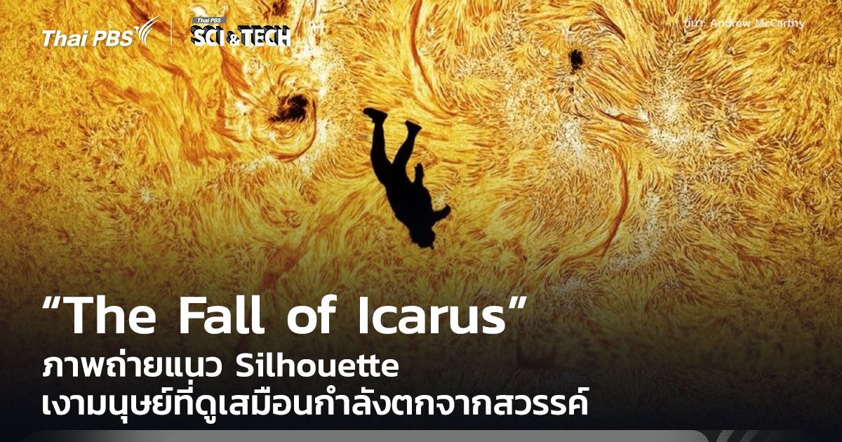 “The Fall of Icarus” ภาพถ่ายแนว Silhouette เงามนุษย์ที่ดูเสมือนกำลังตก ...